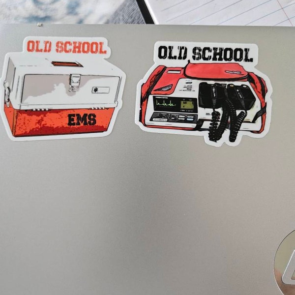 Color Old School EMS Vinyl Sticker Defibrillator EMS EMT Paramedic - Etsy