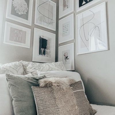 Continuous Line Art Simple Line Art Abstract Line Drawing Poster Earth ...