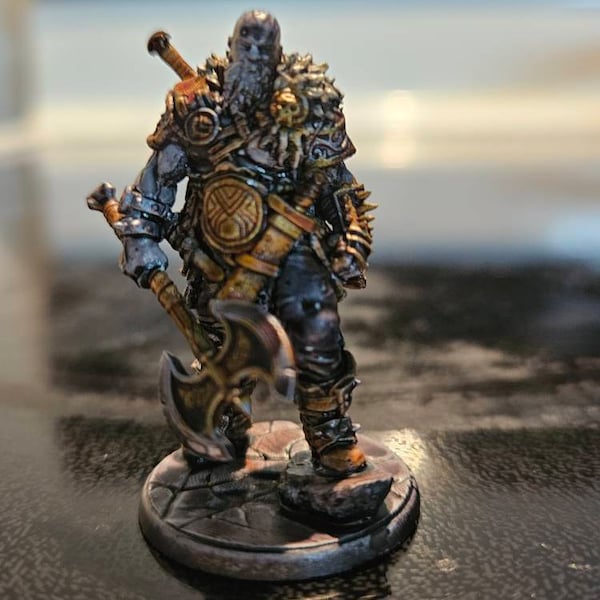 Goliath Male Barbarian / Fighter Great Axe DND, Resin 28mm Scale ...