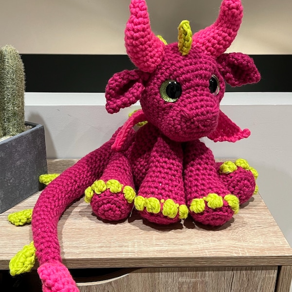Baby Snuggle Dragon Crochet Pattern PDF, Crochet Dragon PATTERN ...