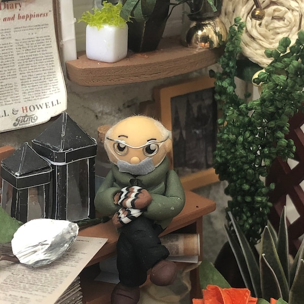 Senator Bernie Sanders Meme Miniature Dollhouse Scale 1:12 / Dollhouse ...