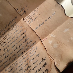 Handwritten Calligraphy Letter on Parchment Paper, Personalized ...