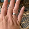 Peen Hammered Steel Ring - Silver 5mm Surgical Stainless Wedding Band ...
