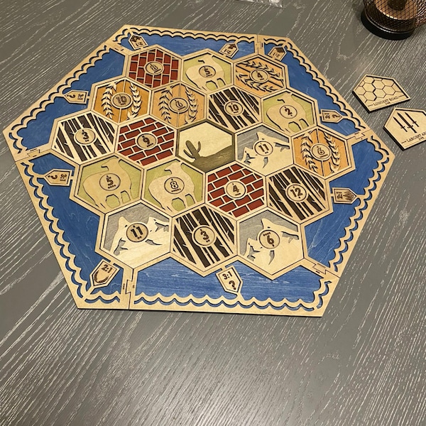 Catan-inspired Boardgame - Laser Template & Glowforge File Download - Etsy