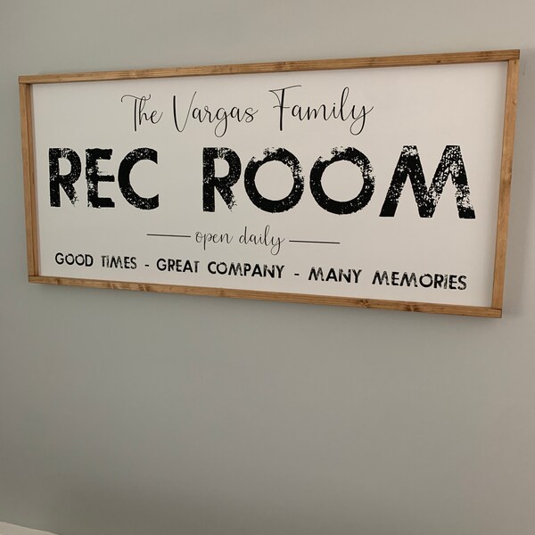 Personalized Game Room Sign, No Cheating No Fighting No Whining, Family ...