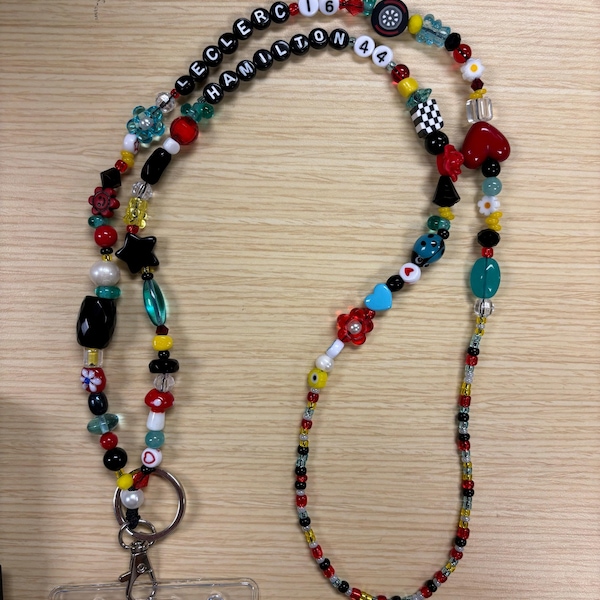 Formula 1 Phone Charm: Beaded F1 Driver Keychain - Etsy