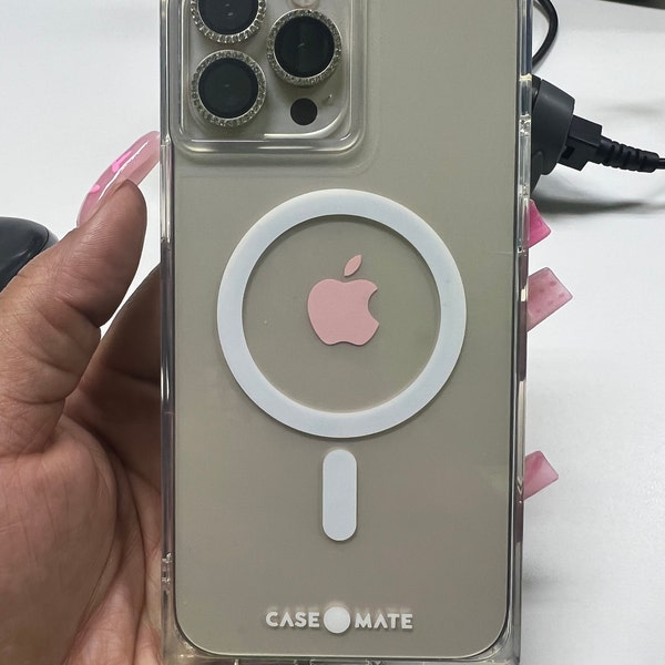 Custom Color and Glitter Sparkle Apple Logo Decal Sticker for Iphone ...