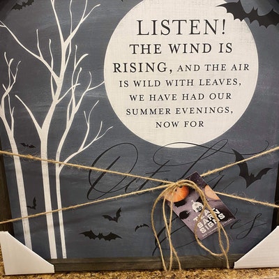 October Eves Halloween Fall Sign Autumn Hand Painted Framed - Etsy