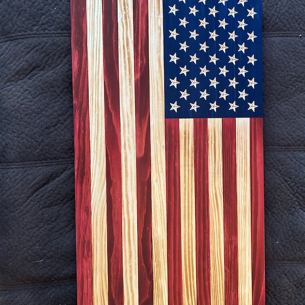 Rustic Flag (size 26x14), Customizable, Wooden Flag, Medium, Large ...