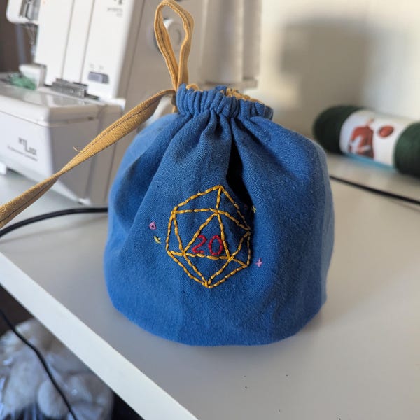Six Section Dice Bag Sewing Pattern: Dnd Pathfinder and Roleplay ...