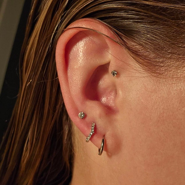 Huggie Hoop Earrings Gold Helix Hoop Cartilage Hoop Hoop Earrings ...