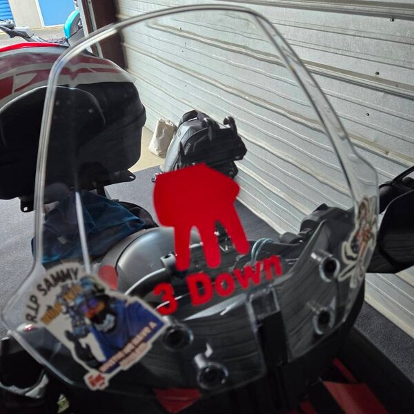 3 Down Biker Wave Decals for Prescott Wheel Hub Caps and Hood Accent ...