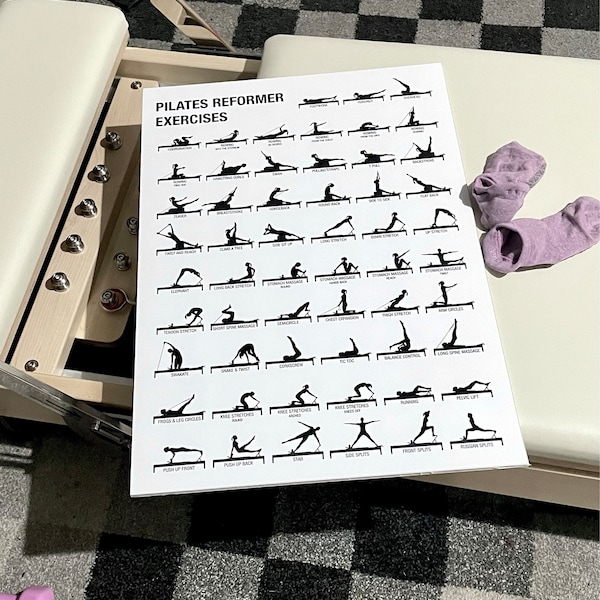 PILATES REFORMER POSTER Digital Download, Pilates Art Downloadable ...