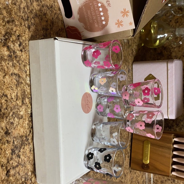 Shot Glass Bundle Set of 4 or 6 Shot Glasses Custom Shot Glasses Cherry ...