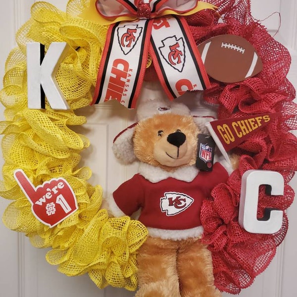 Kansas City Chiefs Inspired 7/8" or 1.5" Grosgrain Ribbon And/or ...