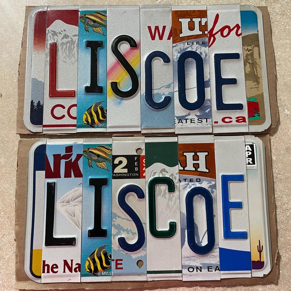 Pick Your Letters & Numbers - Raised/embossed License Plate Letters and ...