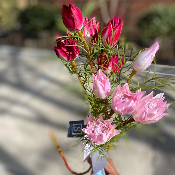 Yellow Flower Spray, Faux Mini Cosmos Blossoms, Wreath Making Floral ...