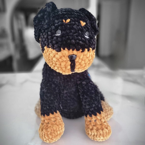 Rottweiler Dog Crochet Pattern/ Amigurumi Tutorial Plushie Dog/ Crochet ...