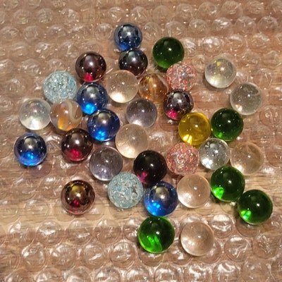 14mm Glass Marbles for Stained Glass Fencing DIY Project Crafting Pack ...