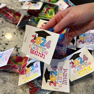 Kindergarten Graduation Sticker, Graduation Favor Tags, Kindergarten ...