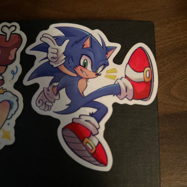 Sonic & Shadow Hedgehog Vinyl Sticker | Sonic Hedgehog - Etsy