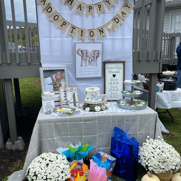 Happy Adoption Day Banner, Adoption Banner, Gotcha Day Decorations ...