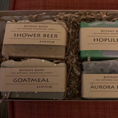 Bar Soap Gift Set With 4 Large Organic Soaps Each 4.5 Oz, Mix and Match ...