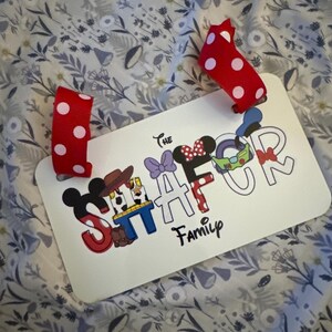 Personalized Family Name Stroller Tag, Amusement Theme Park Sign for ...