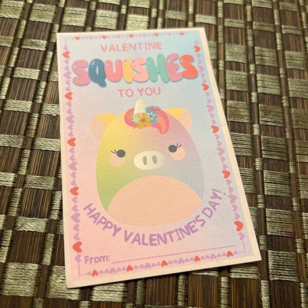 15 Squishmallow Valentine Day Cards, Valentine Squishmallow Stickers ...