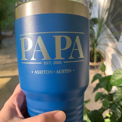 Personalized Dad Mug With Kids' Names Dad Est Tumbler Cup Custom Father ...