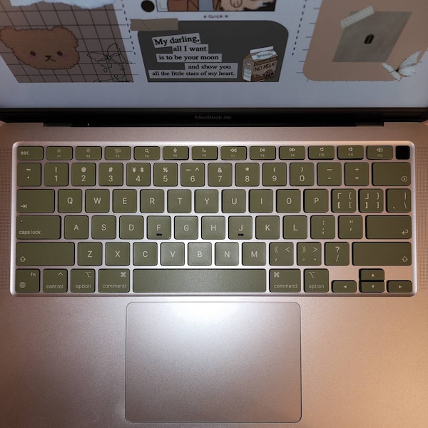 MacBook Air 13 Keyboard Key's Stickers MacBook Pro 16 Keyboard Avery ...