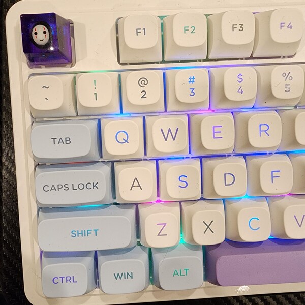 Kawaii Face Artesian Keycap | Handmade Keycap | Anime Keycap ...