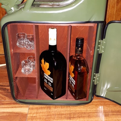 SOLD Handmade 20L METAL Jerry Can Mini Hidden Bar Storage Box Canister ...