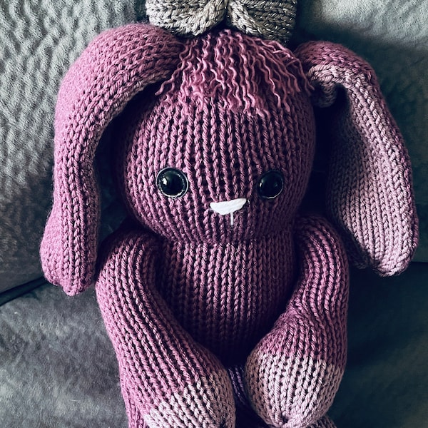 Lop Eared Bunny - Circular Knitting Machine Pdf Pattern - Sentro Addi ...