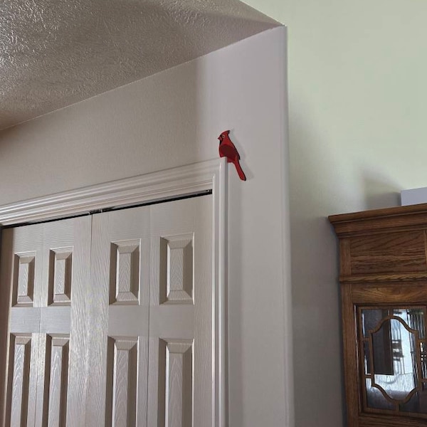 Cardinal Wooden Door Corner Sign, Cardinal Door Topper, Door Trim, Door ...