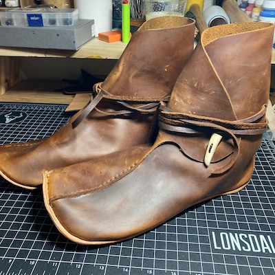 Oseberg Viking Leather Boot Digital Pattern Video size EU36 to EU48 W ...