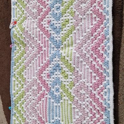 Overlay Mosaic Crochet Afghan/blanket Pattern GLORIOUS CHRISTMAS ...