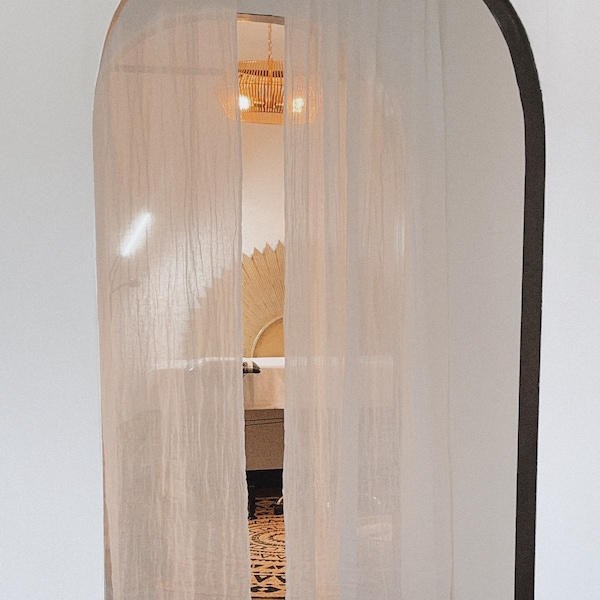 White Sheer Linen Curtains, White Canopy Made of Linen Muslin, Perfect ...