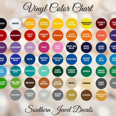 Editable Htvront HTV Color Chart Vinyl Color Chart Editable - Etsy