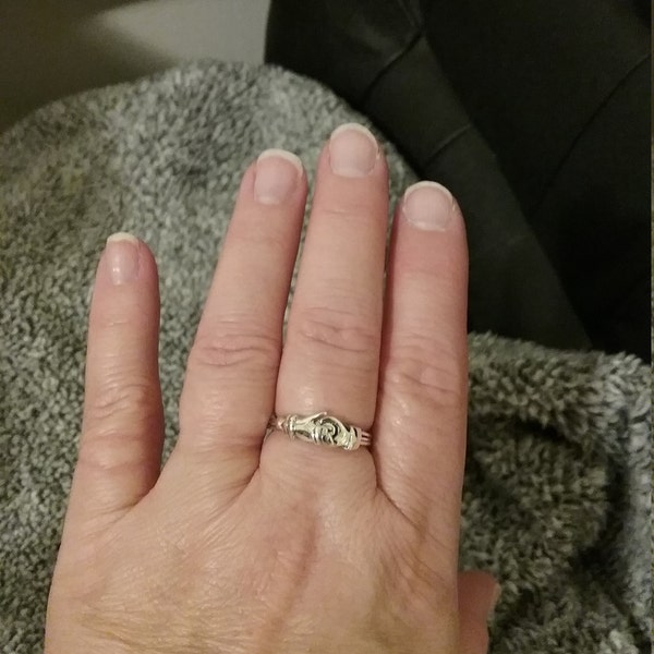Sterling Silver Claddagh Ring / Hands and Heart Ring / 3 Part Love ...