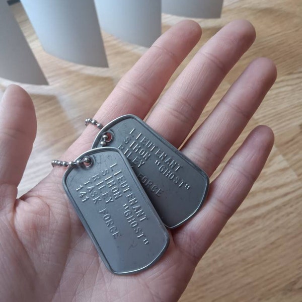 Simon 'ghost' Riley US Military Dog Tag Set With Personalised Text. - Etsy
