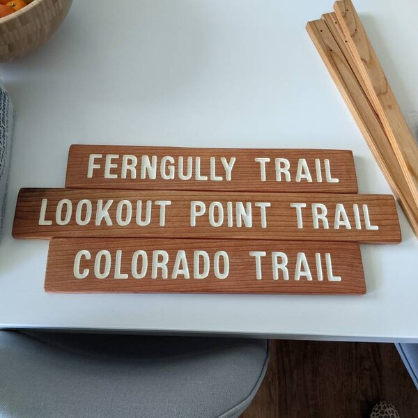 Name Trail Signs, Outdoor Marker, Yard Art, Family Signs, Lawn Decor ...