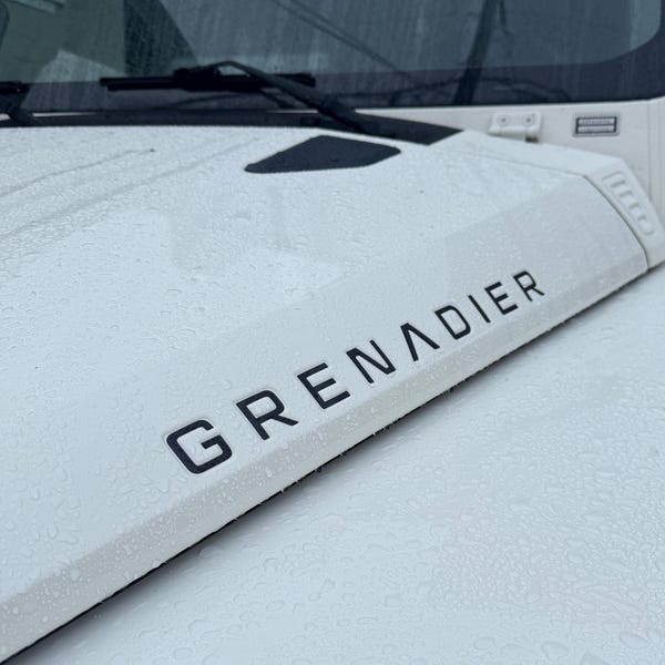 Ineos Grenadier Lambda & Logo Inlays. Custom Hood and Back Door ...