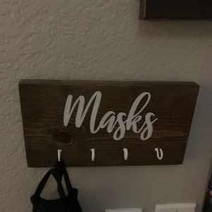 Mask Holder Sign Mask Storage Mask Hooks - Etsy
