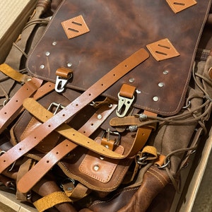 50L Camping Backpack Green Custom Camping Rucksack Leather Backpack ...