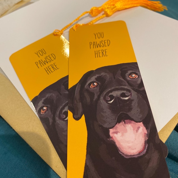 Labrador Bookmark, Dog Bookmark, Bookmark, Dog Gift, Labrador Gift, Fun ...