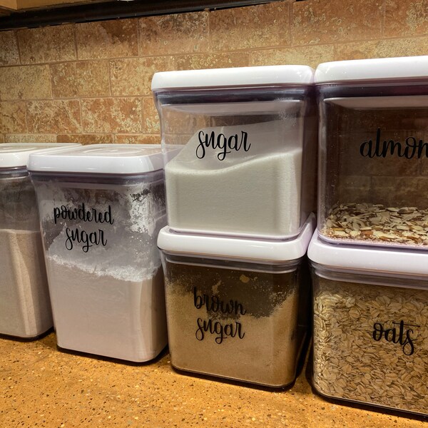 Canister Labels, Pantry Labels, Kitchen Labels, Custom Labels, Kitchen ...