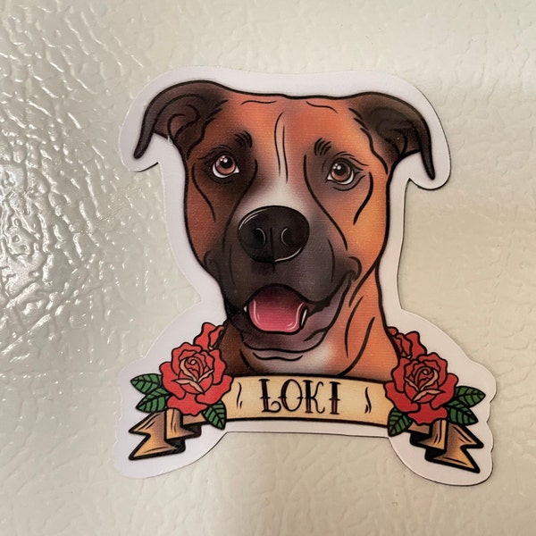Personalized Dog Vinyl Stickers, Waterproof and Weatherproof Stickers ...