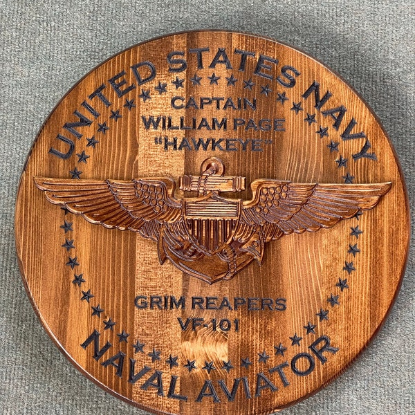 USMC Staff NCO Series Carved Wood Plaque - Sergeant Major Retirement ...