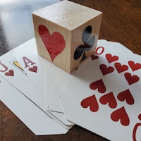 Natural Wood Euchre Trump Cube what's Trump - Etsy
